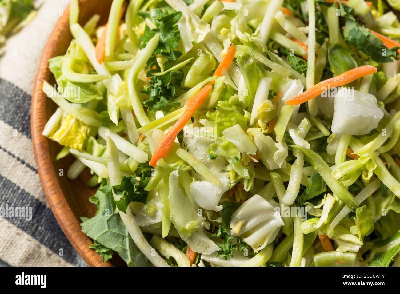 Healthy Homemade Shredded Cabbage Vegetable Power Blend in a Bowl Stock ...