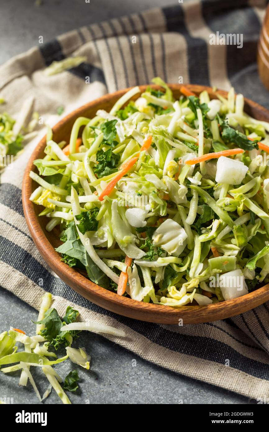 Healthy Homemade Shredded Cabbage Vegetable Power Blend in a Bowl Stock ...