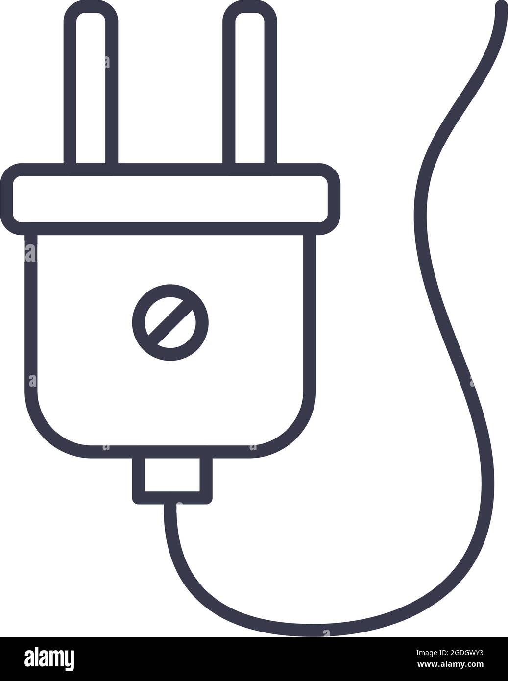 electric plug icon on white background Stock Vector Image & Art - Alamy