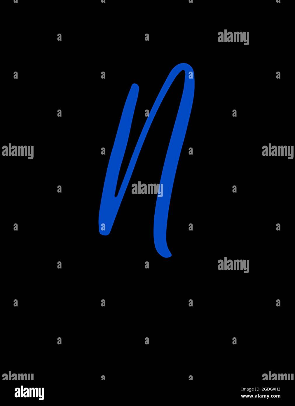 Blue n logo design on black background Stock Photo - Alamy