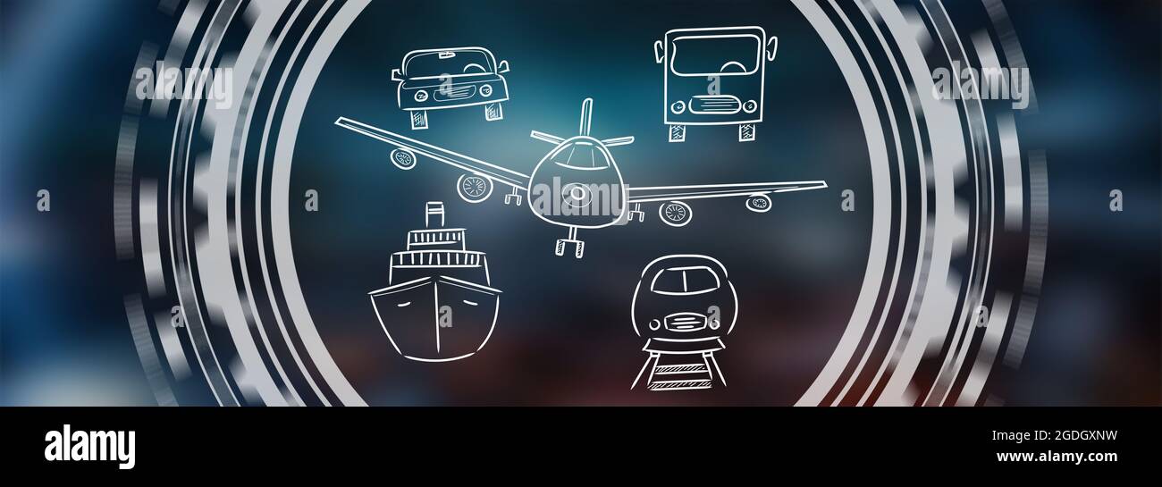 Illustration of a transportation concept Stock Photo - Alamy