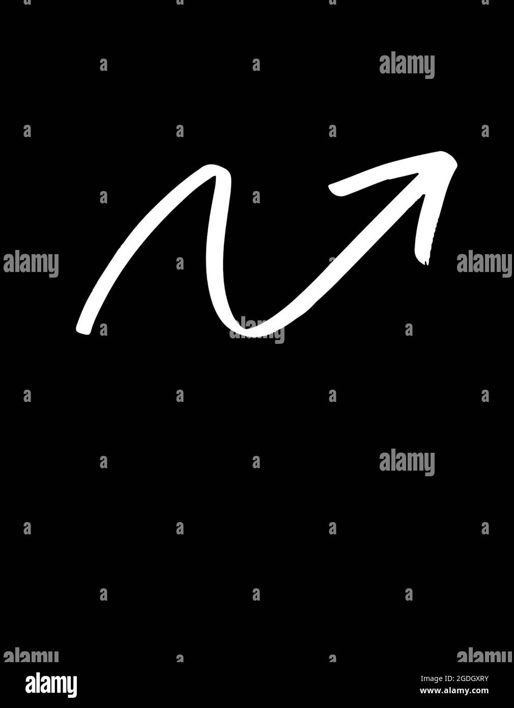 Arrow white text Black and White Stock Photos & Images - Alamy