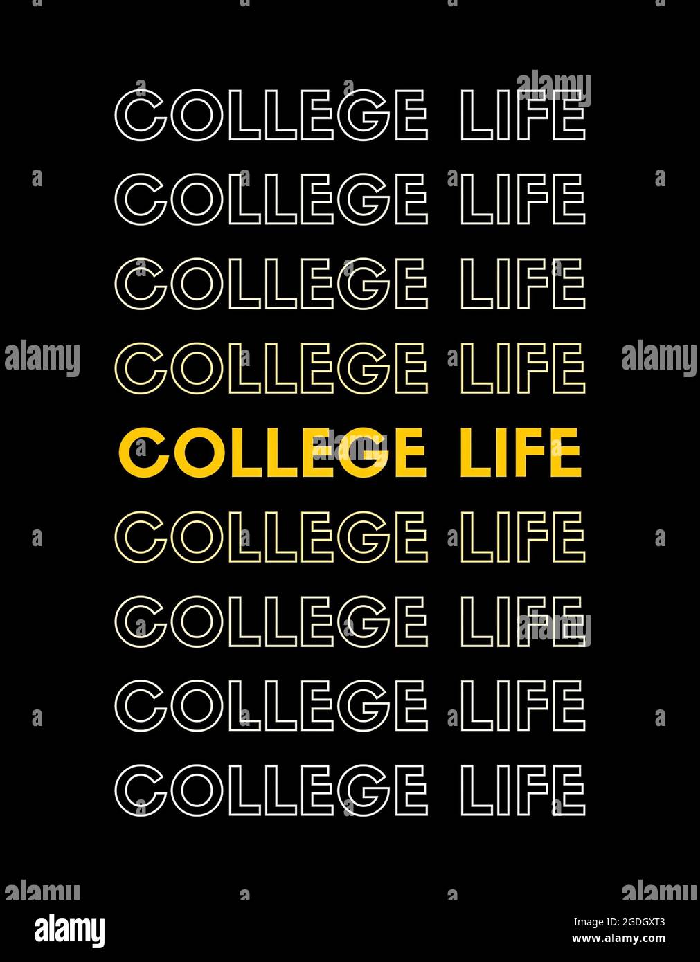 College typography hi-res stock photography and images - Alamy
