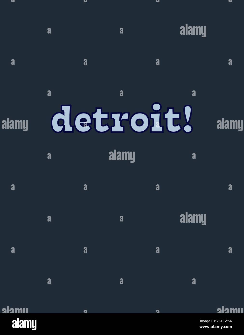 Detroit City name black shirt design Stock Photo - Alamy