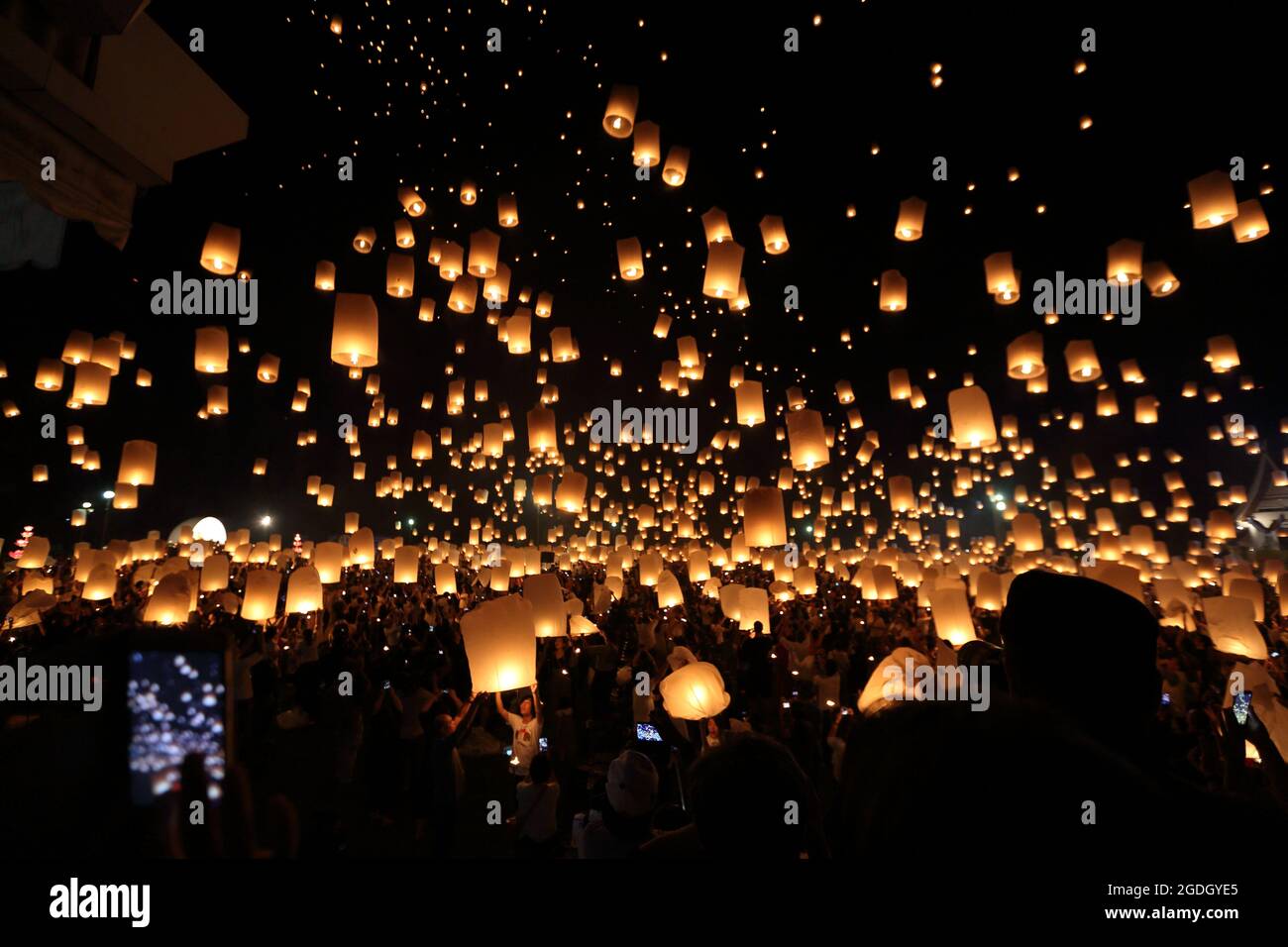 Floating lantern festival in Thailand Stock Photo - Alamy