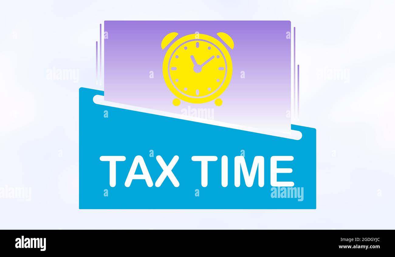 Illustration of a tax time concept Stock Photo - Alamy