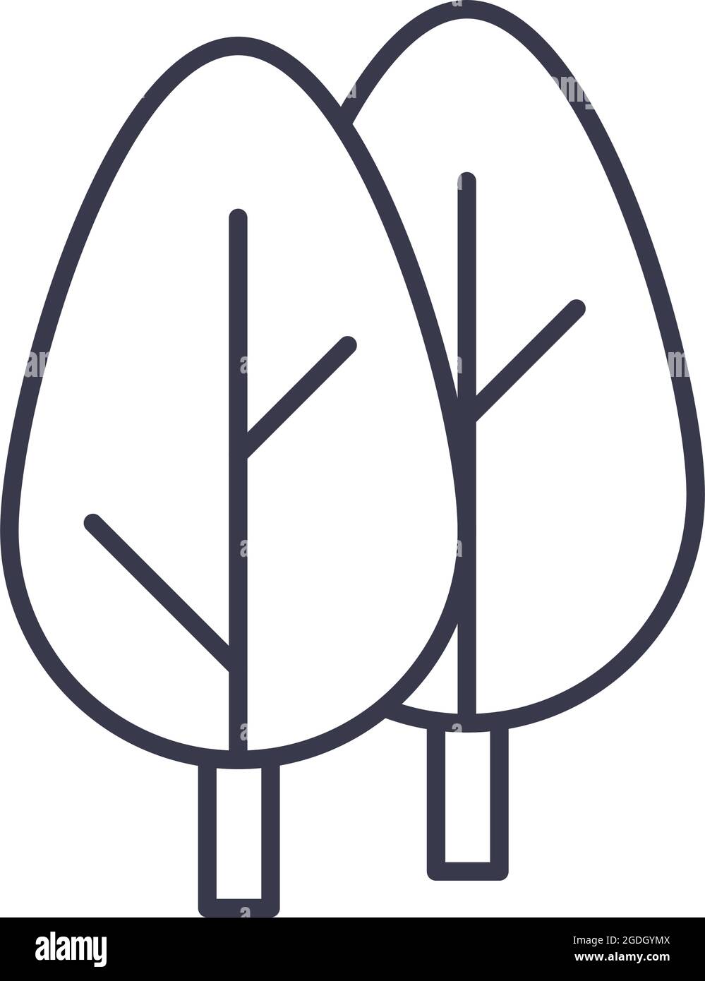 round trees icon on white background Stock Vector Image & Art - Alamy