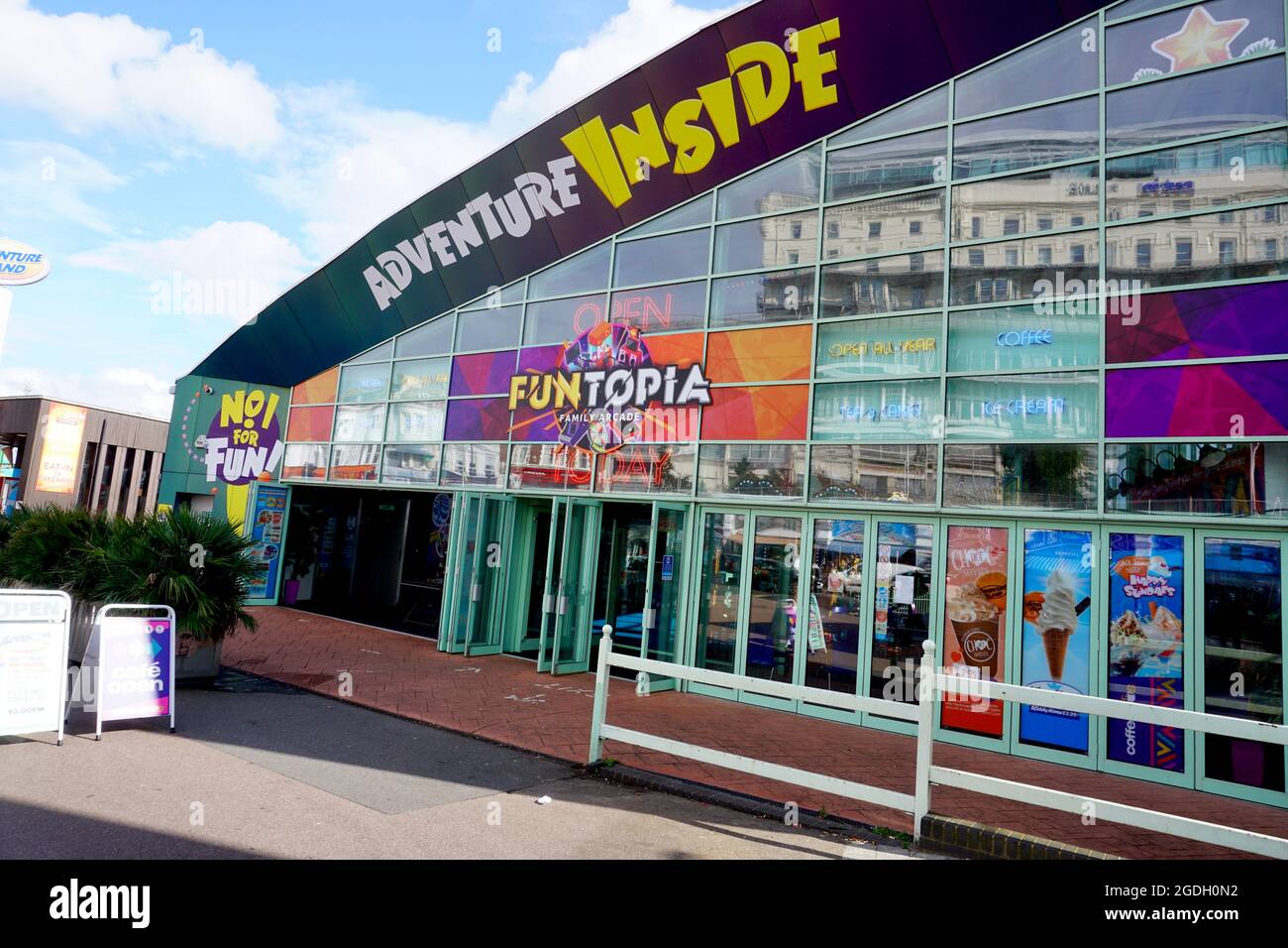 Adventure Inside arcade at Southend on Sea, United Kingdom Stock Photo ...