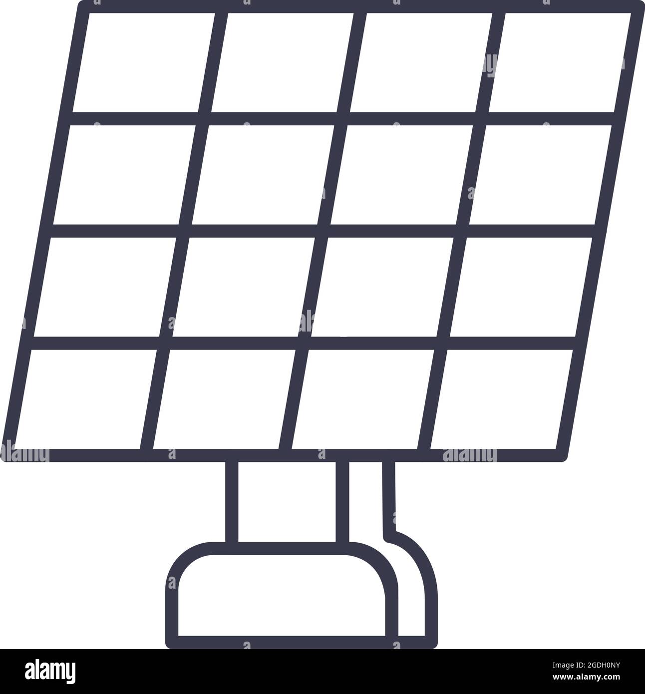 solar panel icon on white background Stock Vector Image & Art - Alamy