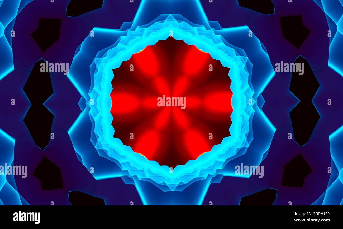 Abstract colorful fantacy purple blue green kaleidoscope pattern ...