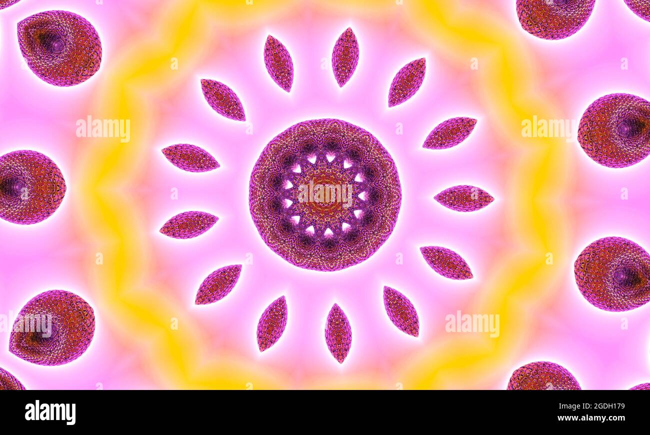 Abstract colorful fantacy purple blue green kaleidoscope pattern ...