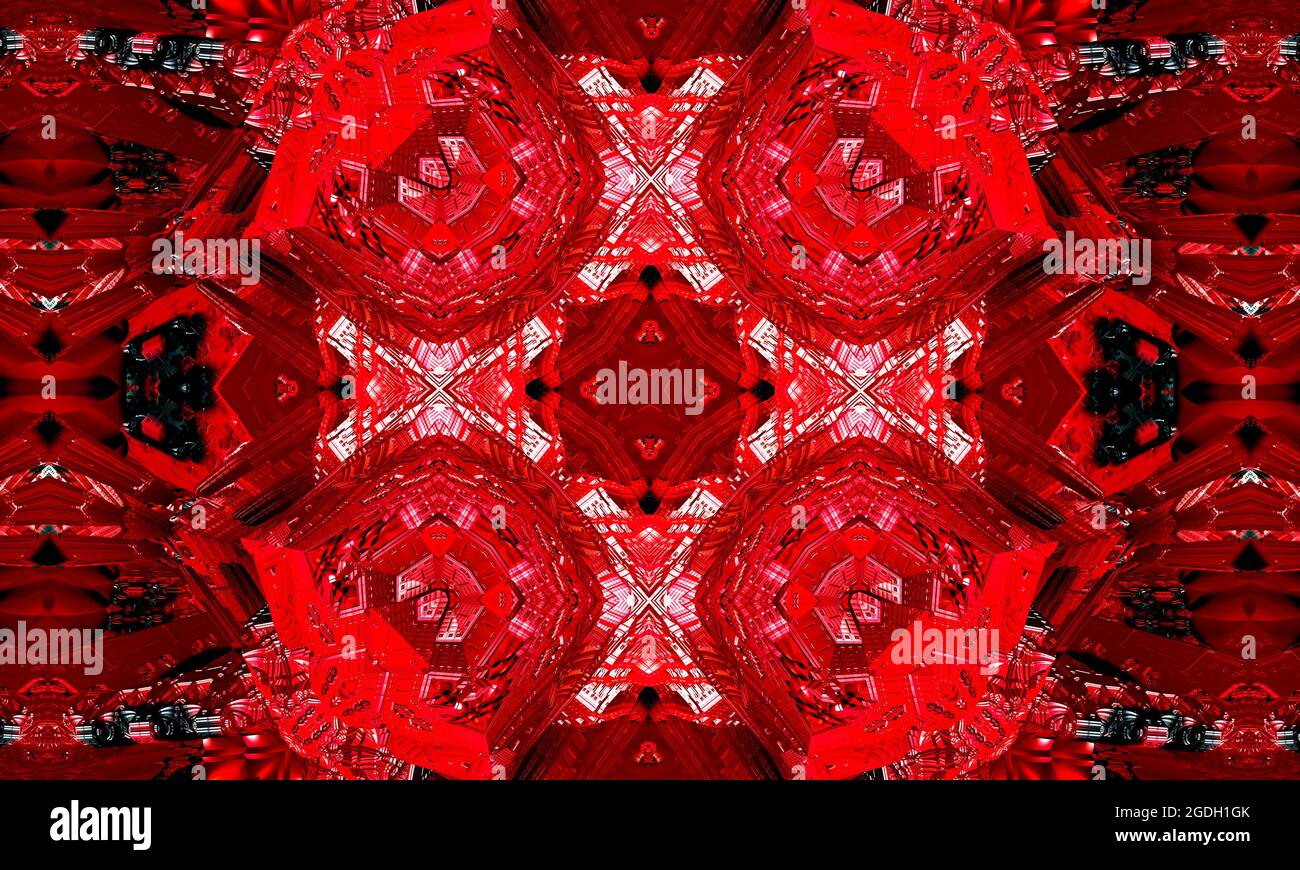 Kaleidoscope background. Abstract fractal shapes. Beautiful satanic ...