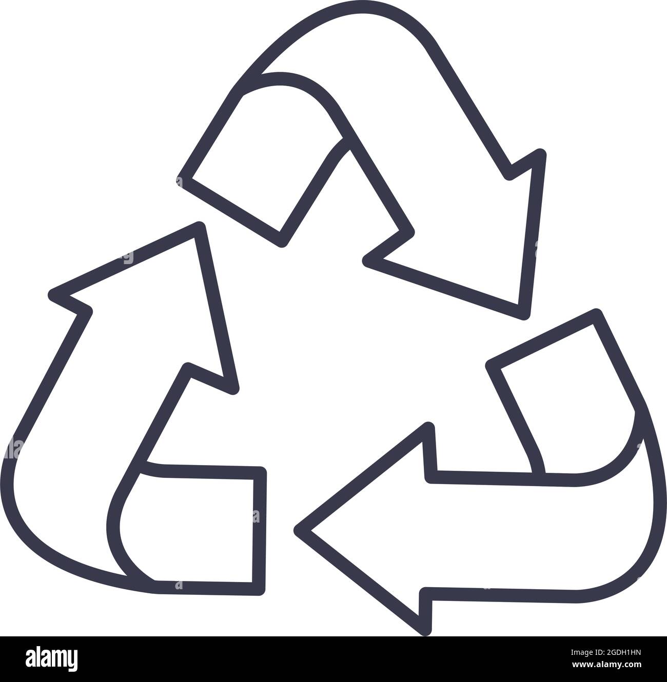 recycle symbol icon on white background Stock Vector Image & Art - Alamy