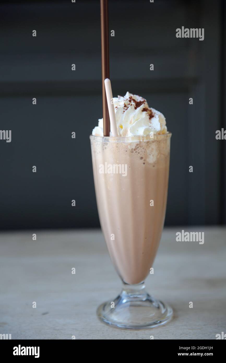 chocolate milk shake Stock Photo - Alamy