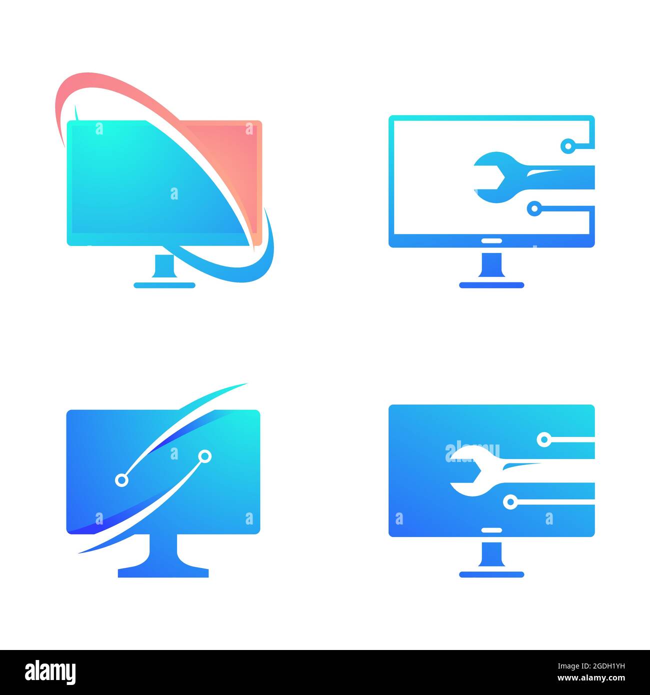 computer logo Vector icon design illustration Template Stock Vector ...