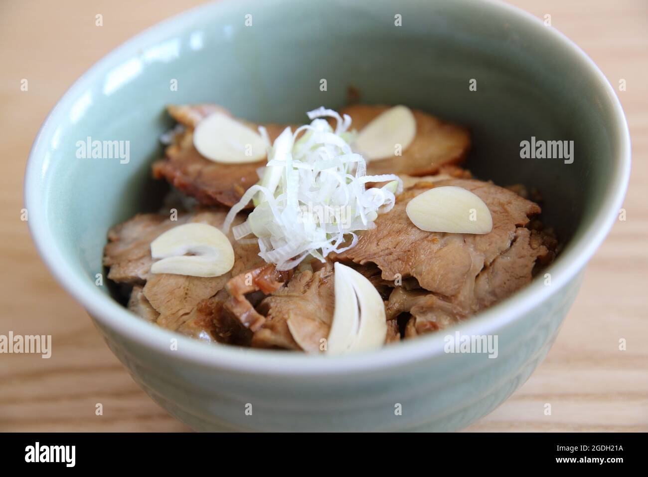Chashu don , sliced pork with rice Japanese food Stock Photo - Alamy