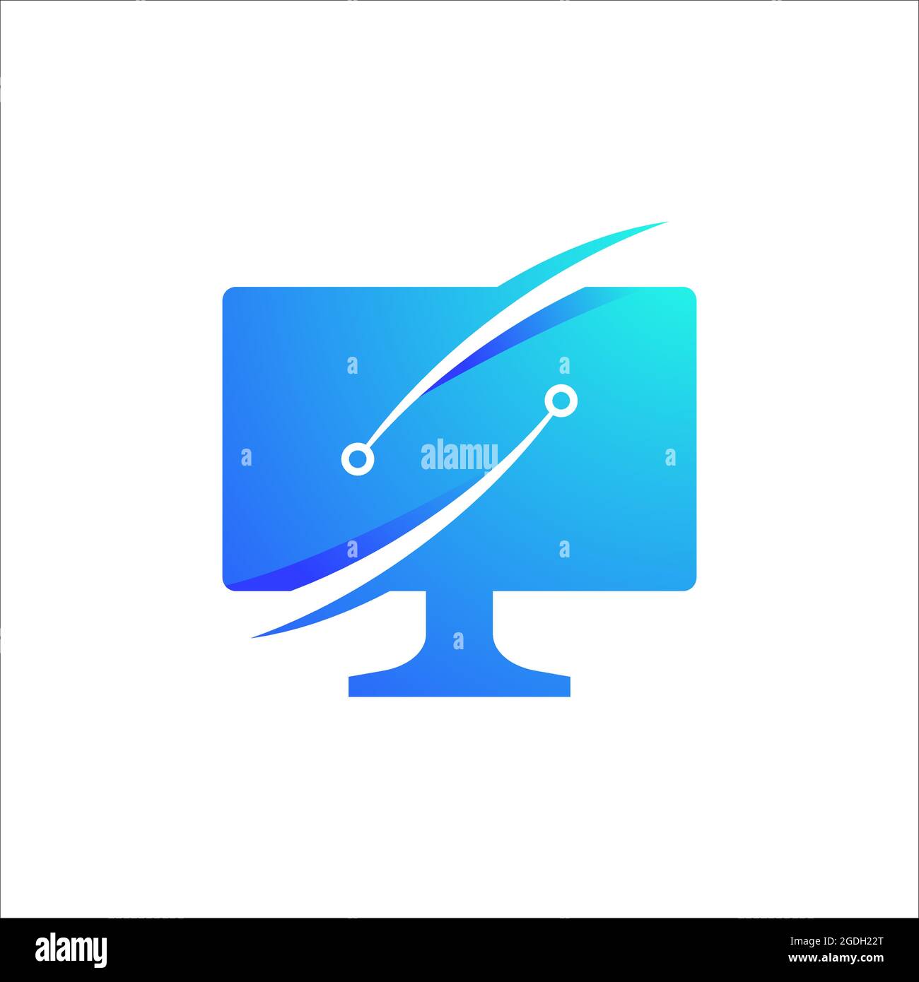 computer logo Vector icon design illustration Template Stock Vector ...