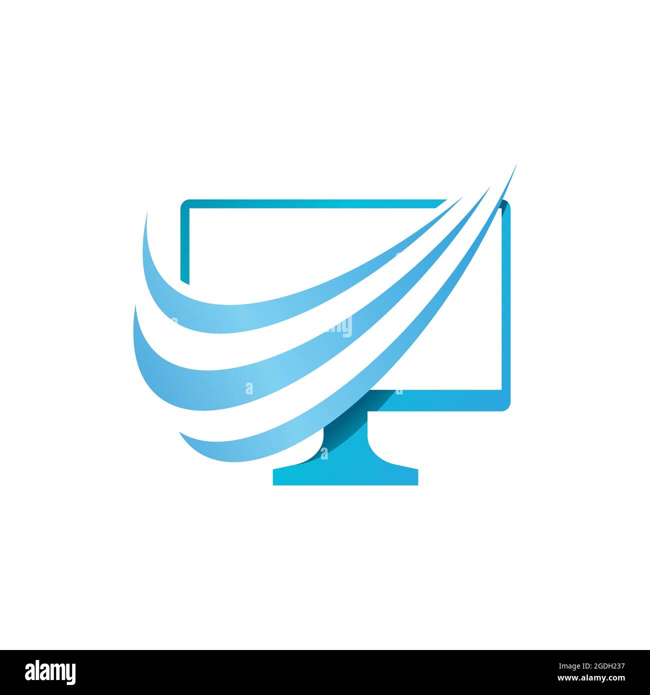 computer logo Vector icon design illustration Template Stock Vector ...