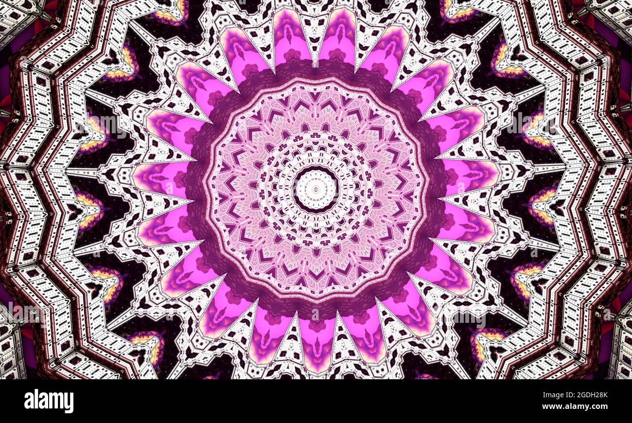 abstract kaleidoscope background. multicolor mosaic texture. pink ...