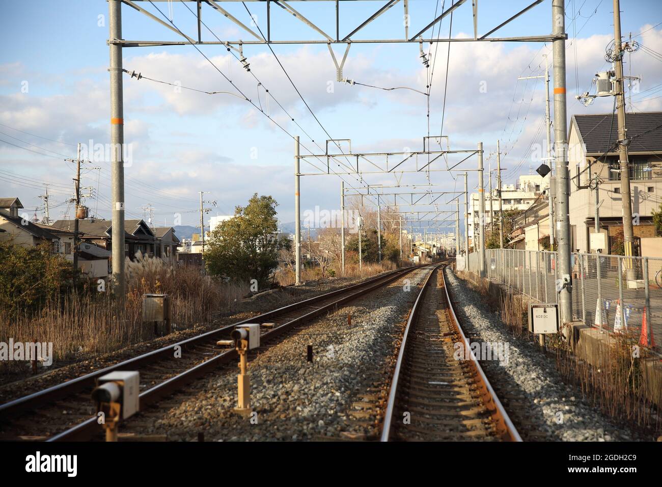 Japanese Railway tracks Stock Photo - Alamy