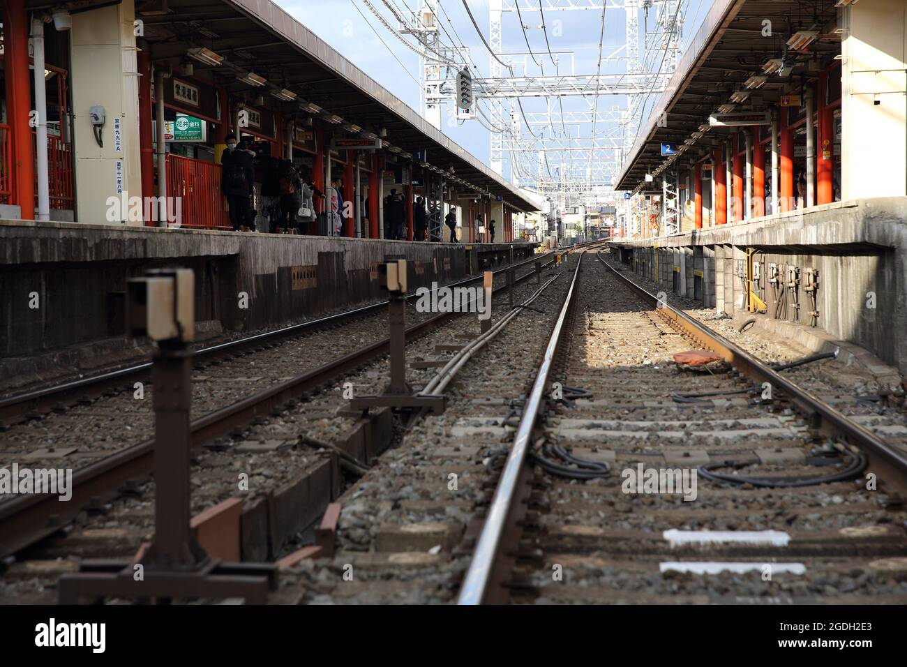 Japanese Railway tracks Stock Photo - Alamy