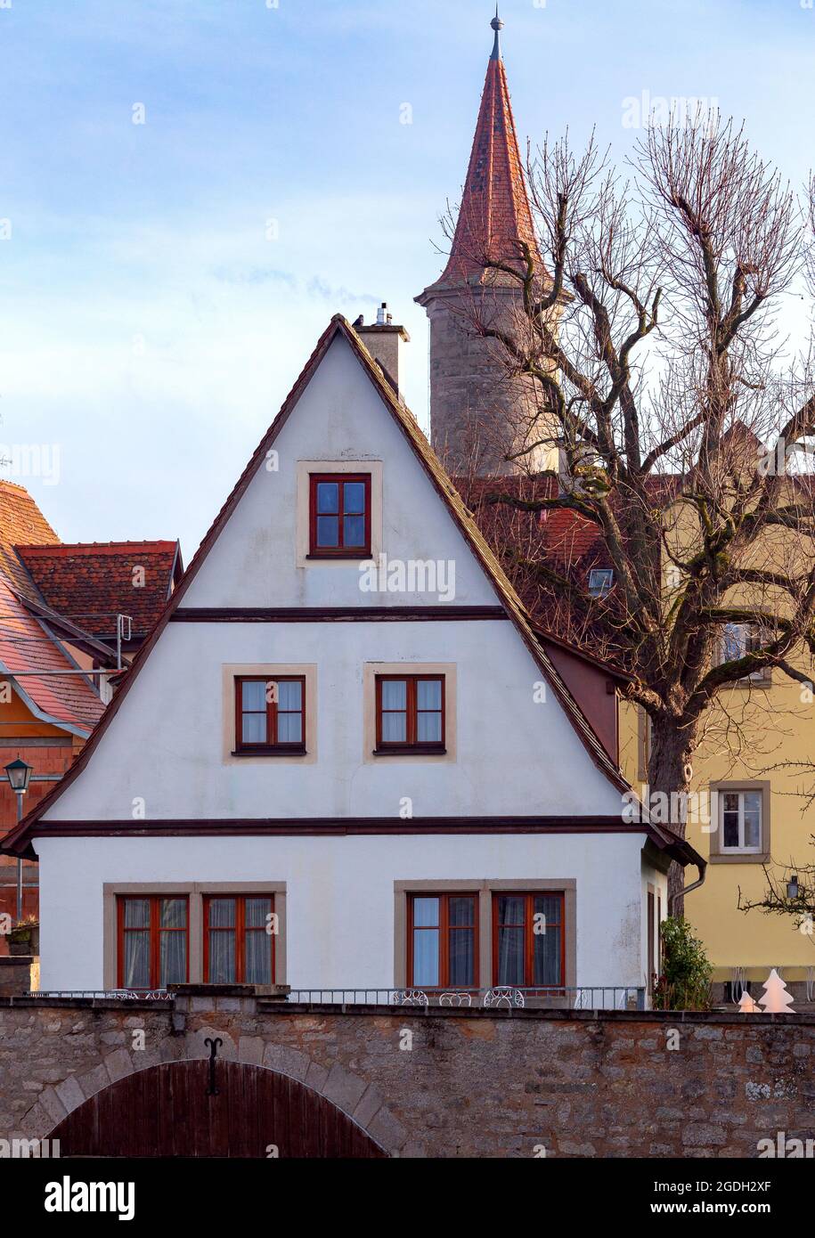 View of the stone towers and medieval buildings in the historic city ...