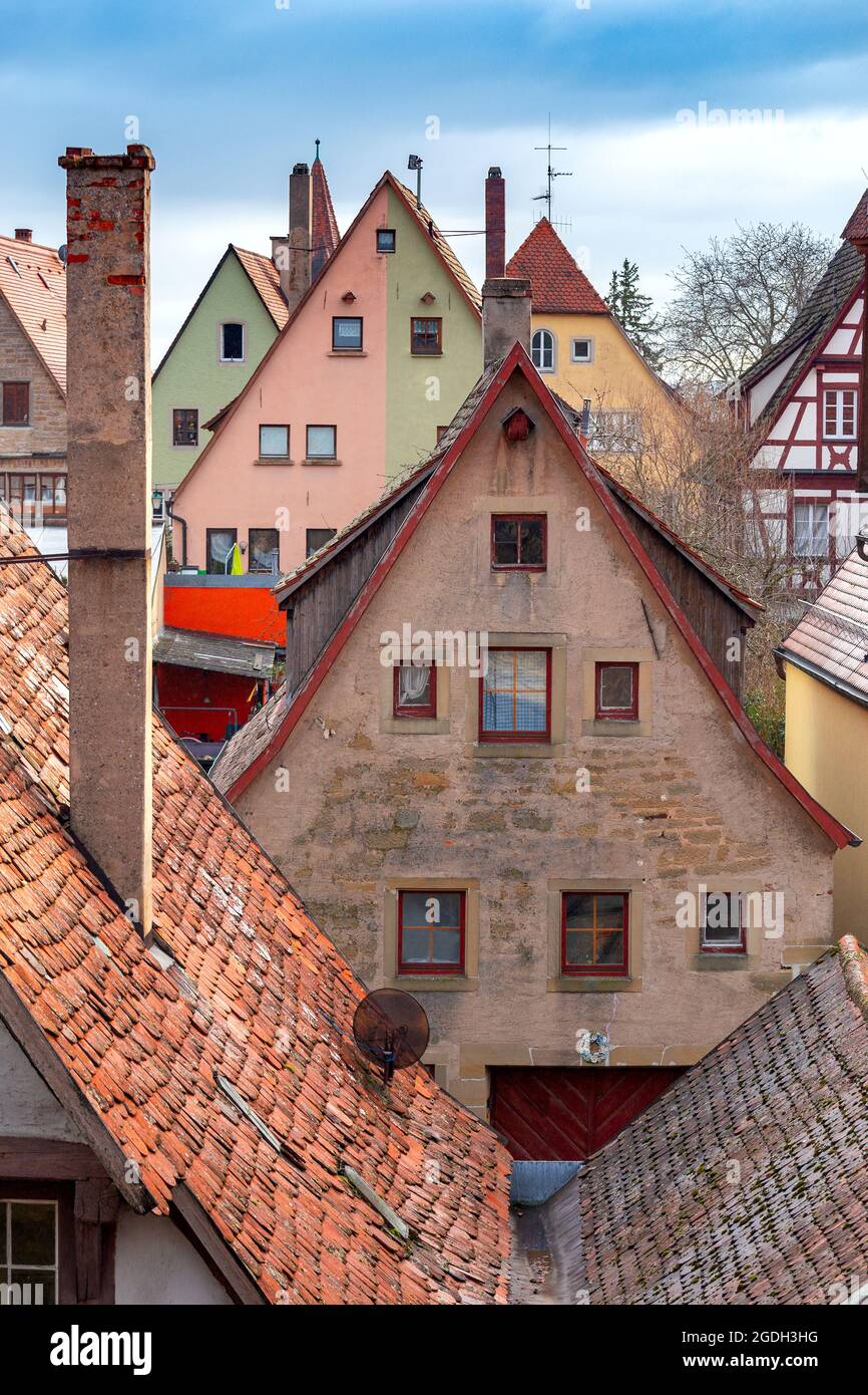 View of the roofs and medieval buildings in the historic city ...