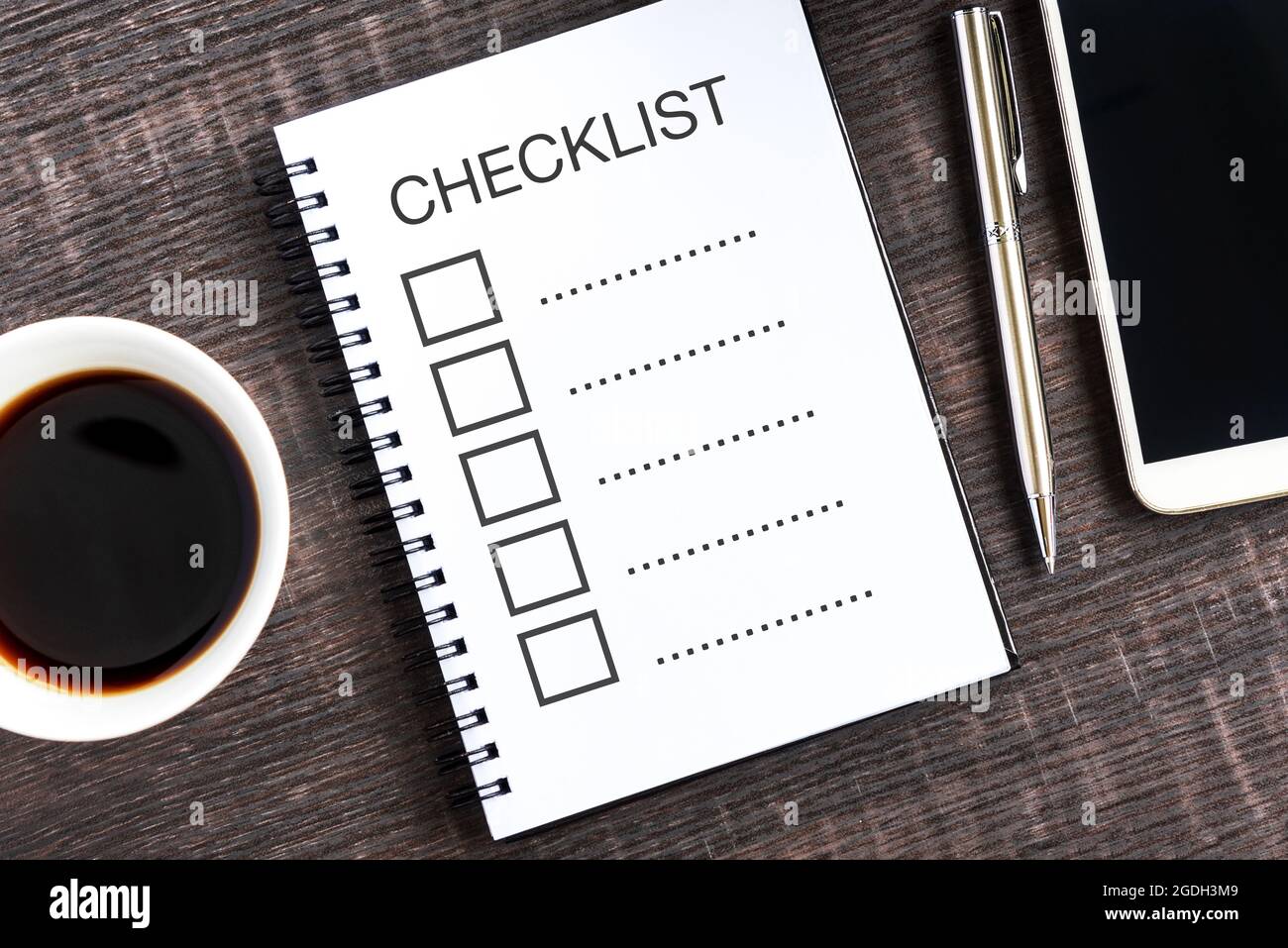 Review document check box hi-res stock photography and images - Alamy