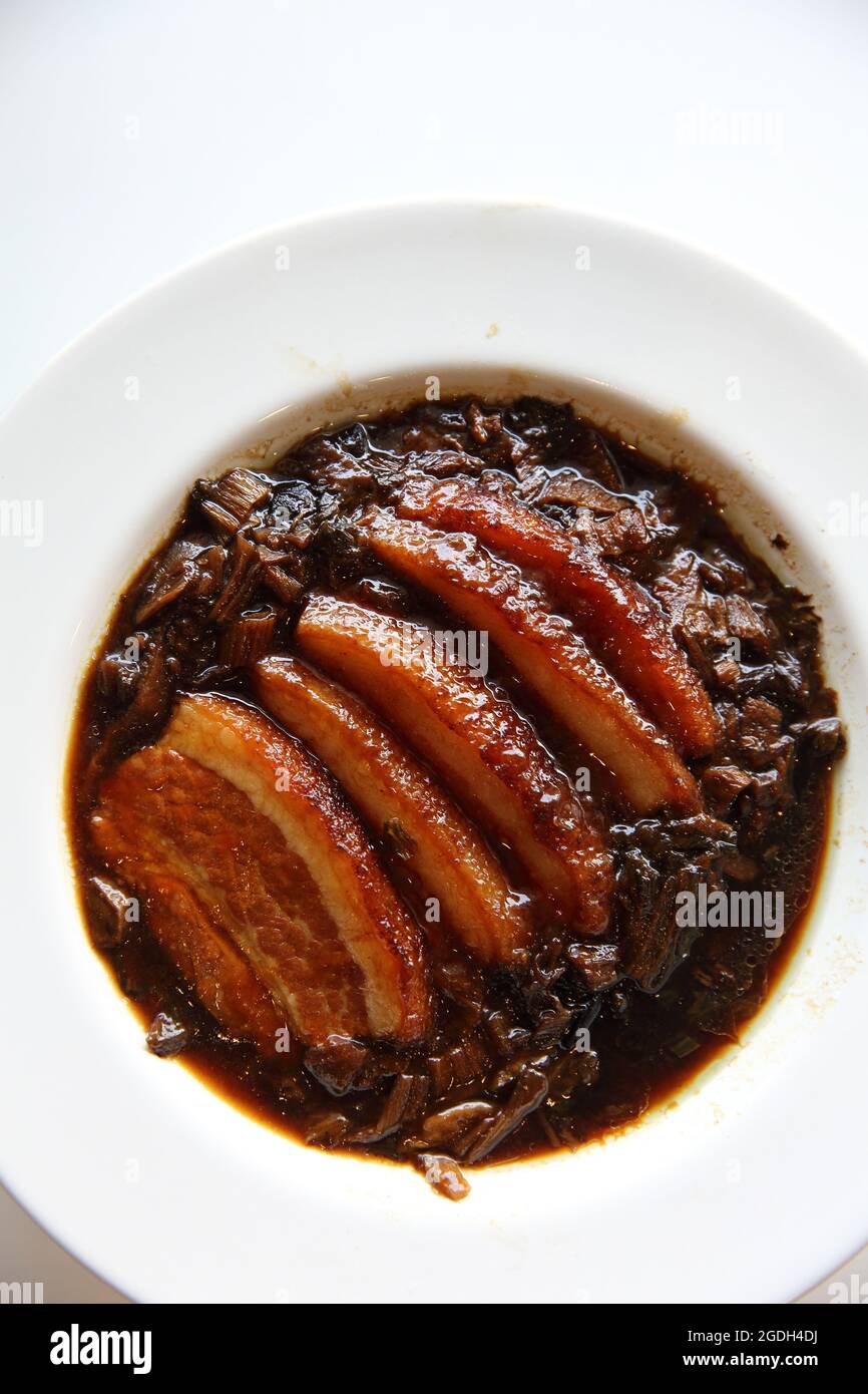 Boiled belly pork Chinese food style Stock Photo - Alamy