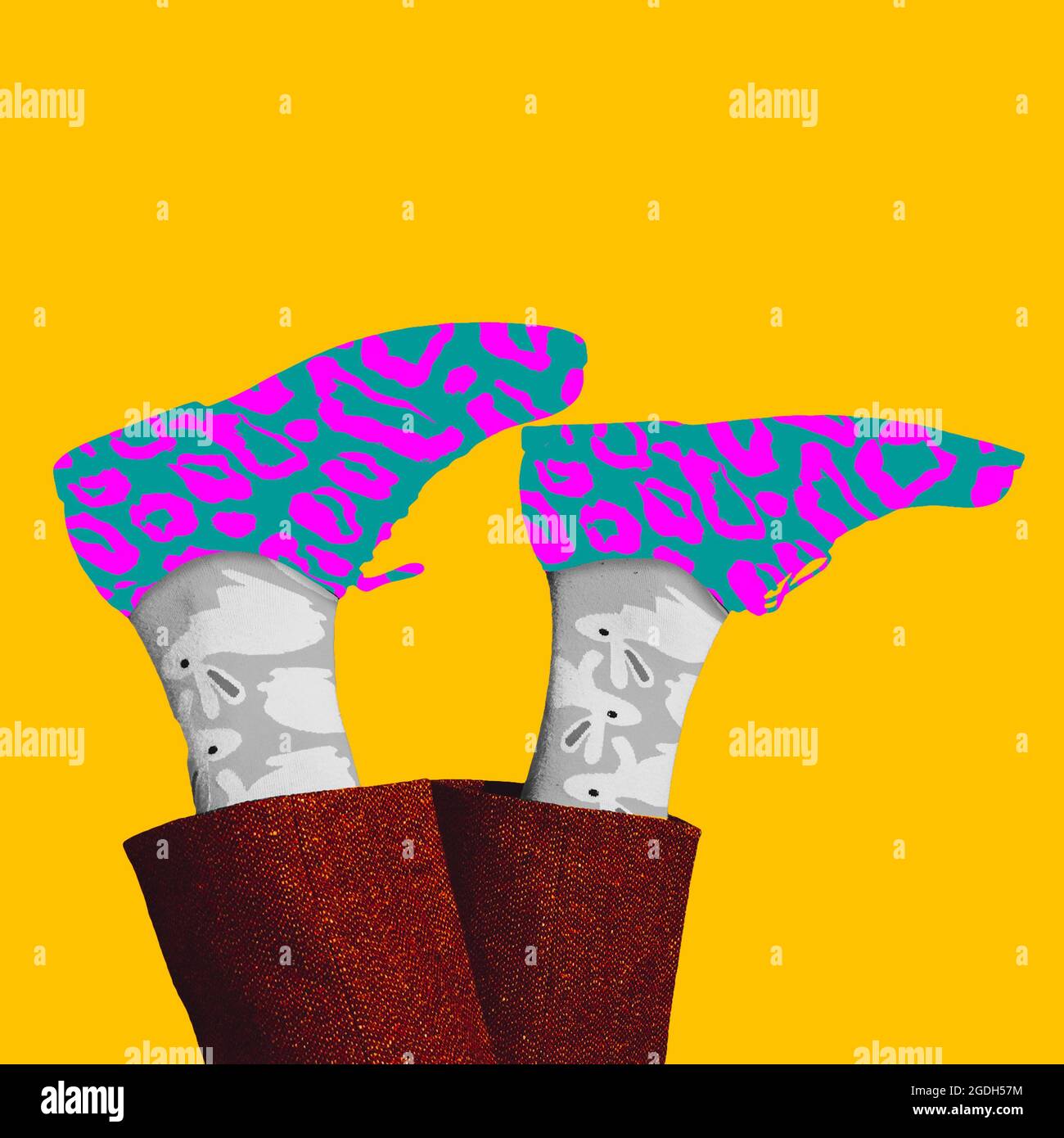 Modern design, contemporary art collage. Inspiration, idea, trendy ...