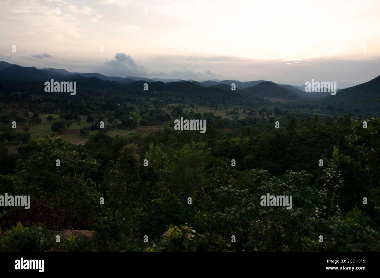 Dusky sunset at Daringbadi, Odisha Stock Photo - Alamy