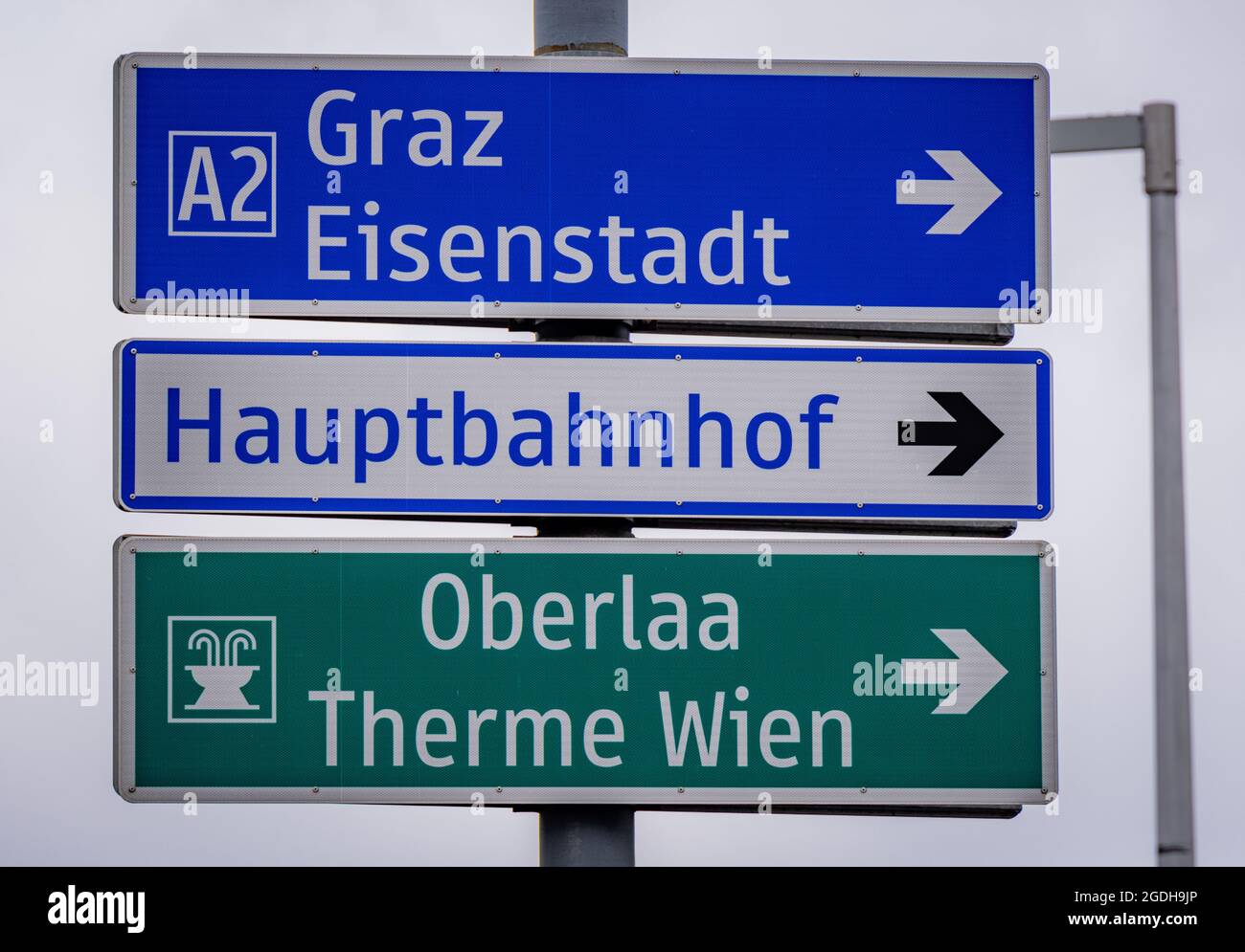 Direction signs in the city of Vienna - VIENNA, AUSTRIA, EUROPE ...