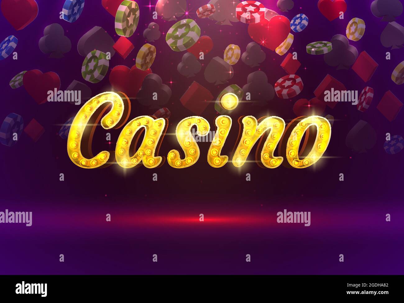 Casino slots icons, slot sign machine, night Vegas. Vector illustration ...