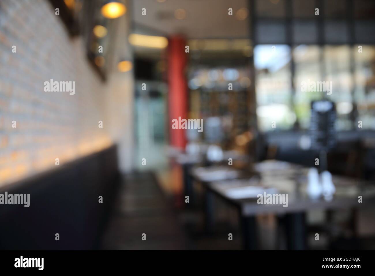Restaurant with blur background Stock Photo - Alamy