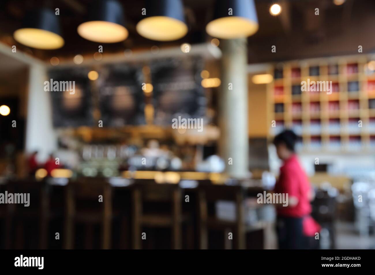 Restaurant with blur background Stock Photo - Alamy