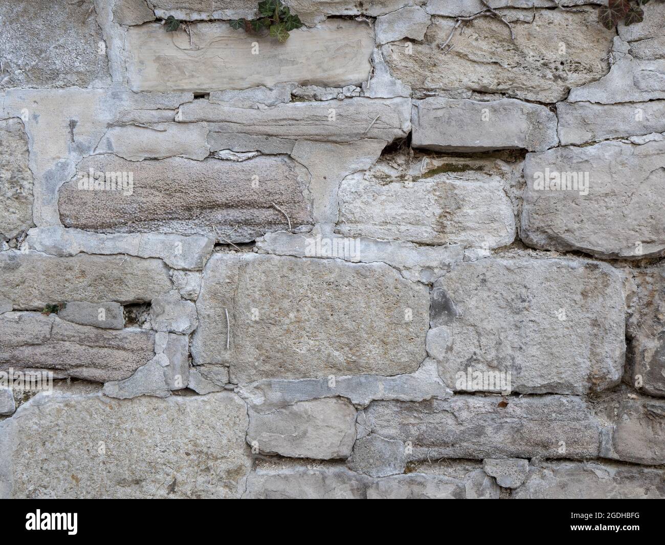 Closeup medieval stone brick wall Stock Photo - Alamy