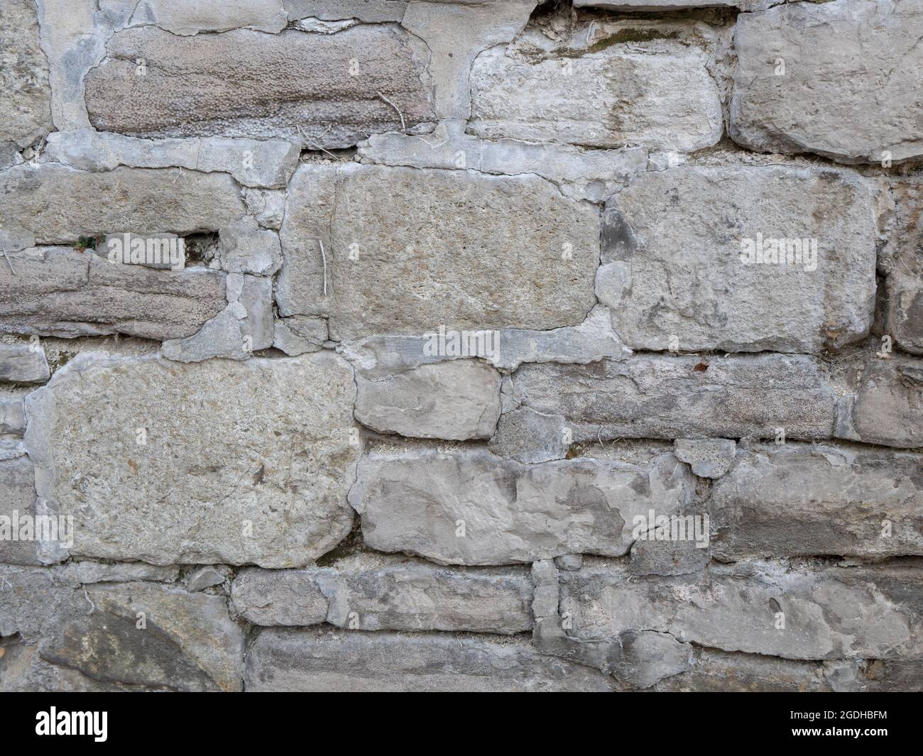 Closeup medieval stone brick wall Stock Photo - Alamy