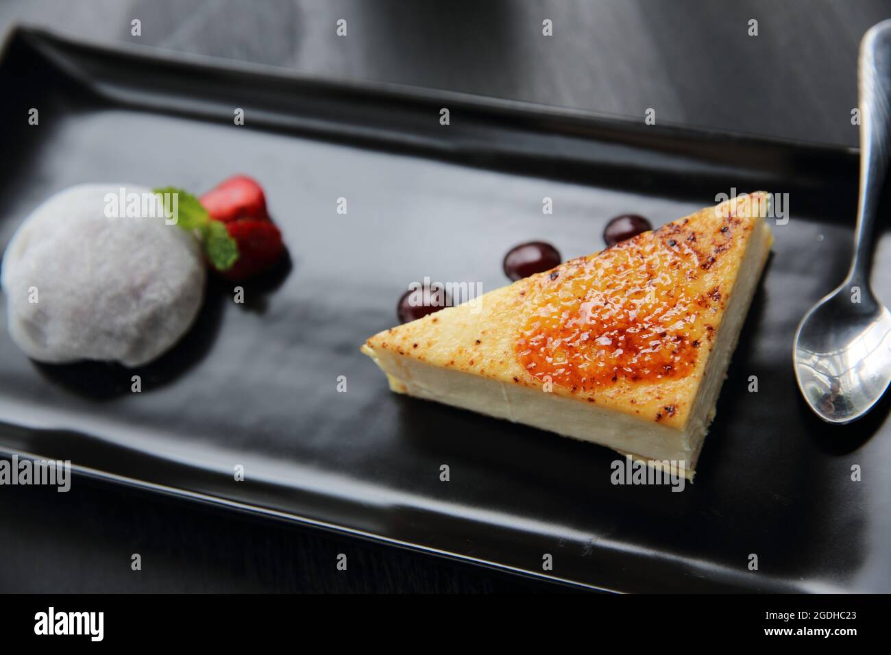 cheese cake with fruits Stock Photo - Alamy