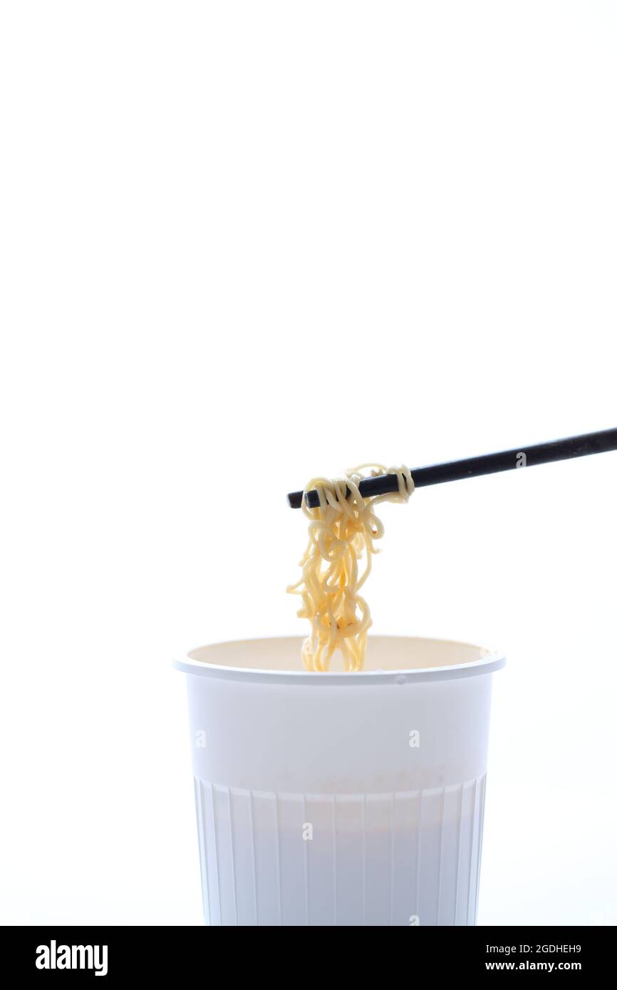 Instant noodles isolated on white background Stock Photo - Alamy