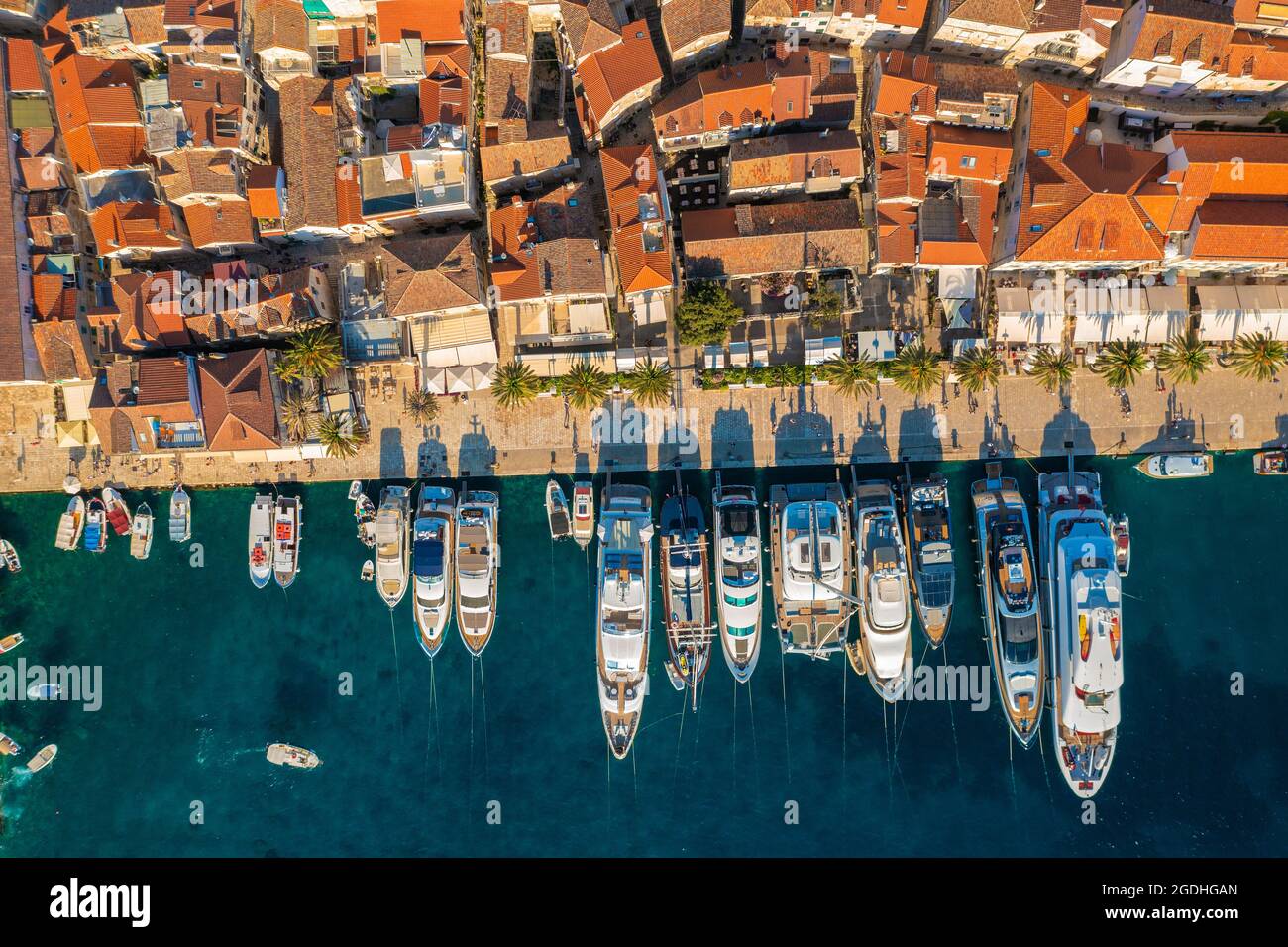Aerial view of Hvar town on Hvar island, Croatia Stock Photo - Alamy