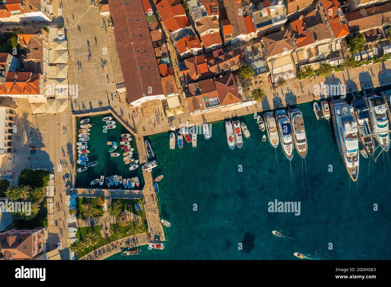 Aerial view of Hvar town on Hvar island, Croatia Stock Photo - Alamy
