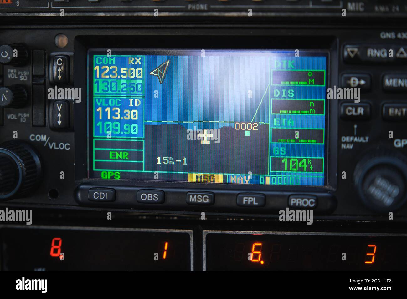 Gps Map On Aeroplane High Resolution Stock Photography and Images - Alamy