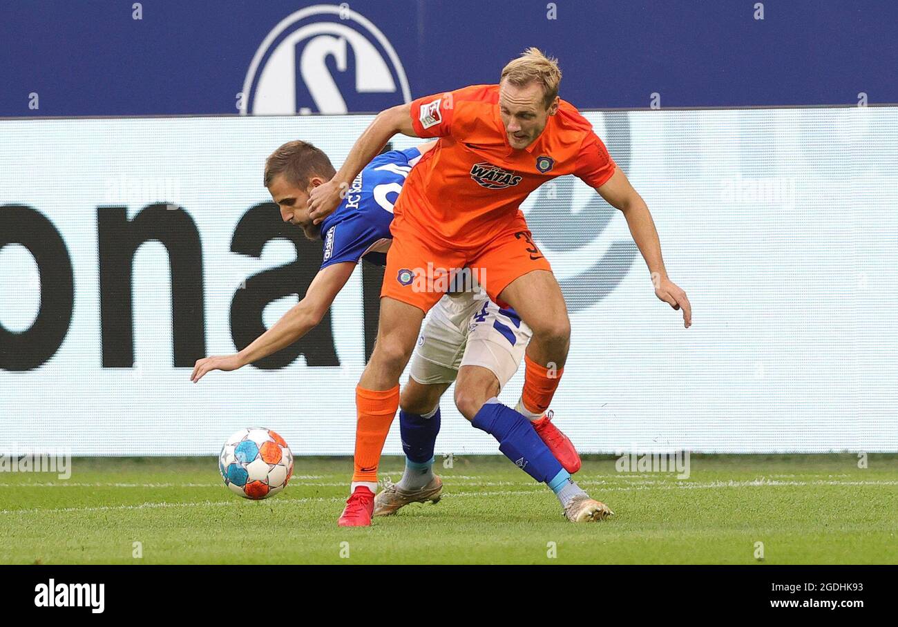 Gelsenkirchen, Germany. 13th Aug, 2021. firo: 13.08.2021, soccer ball ...
