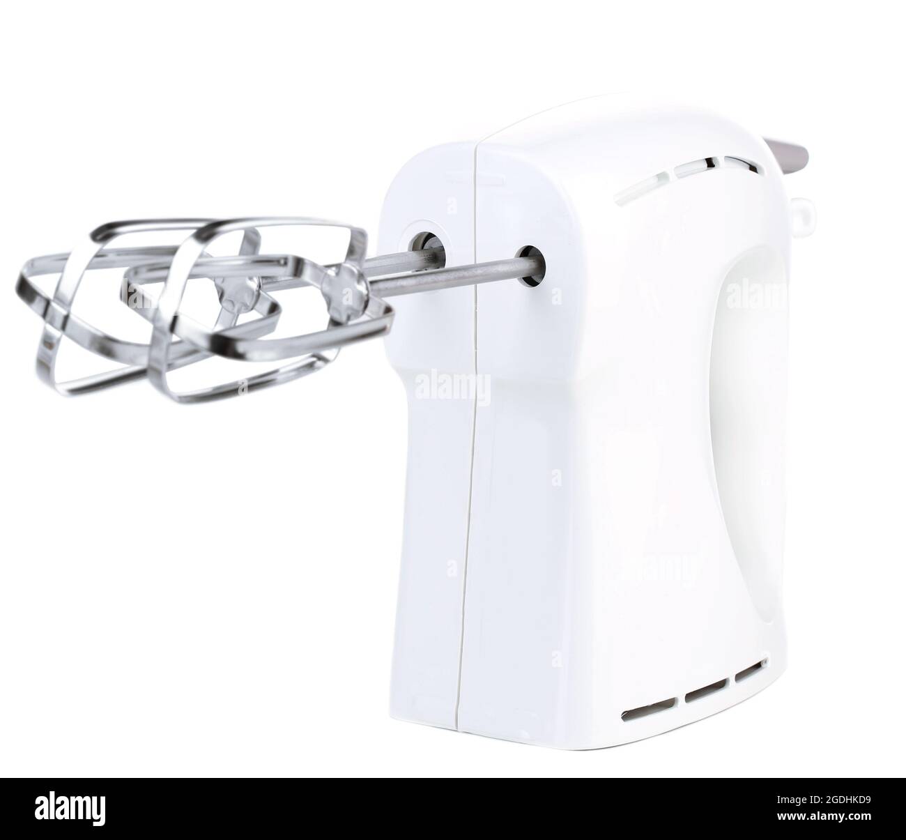 Modern electric mixer, isolated on white Stock Photo - Alamy