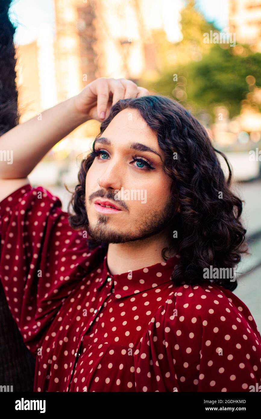 Hispanic model from Argentina posing in the street Stock Photo - Alamy