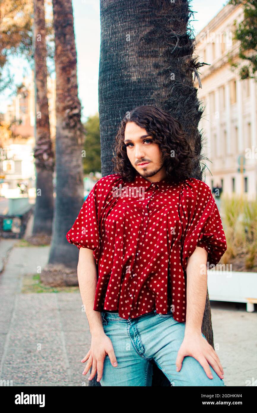 Hispanic model from Argentina posing in the street Stock Photo - Alamy