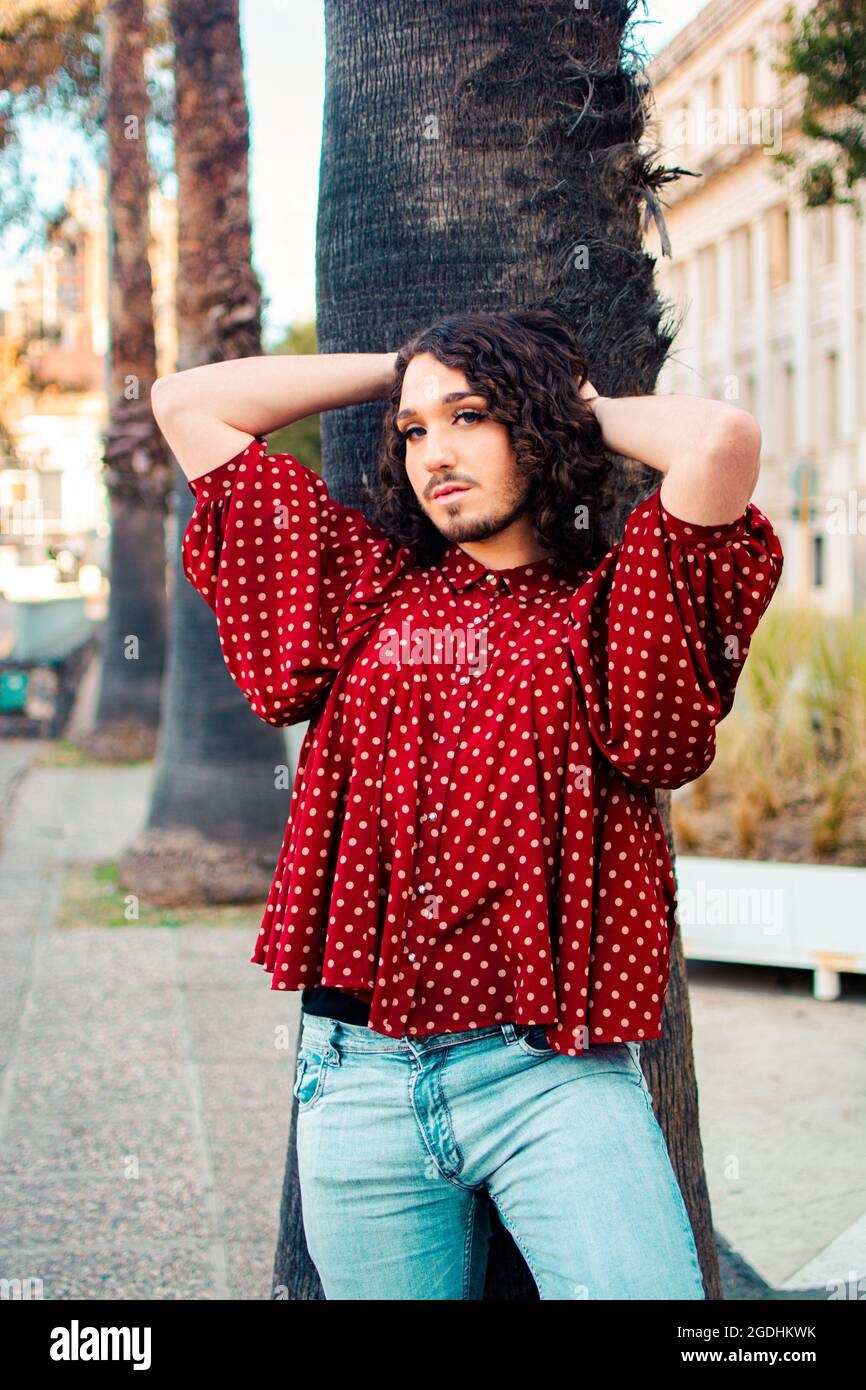 Hispanic model from Argentina posing in the street Stock Photo - Alamy
