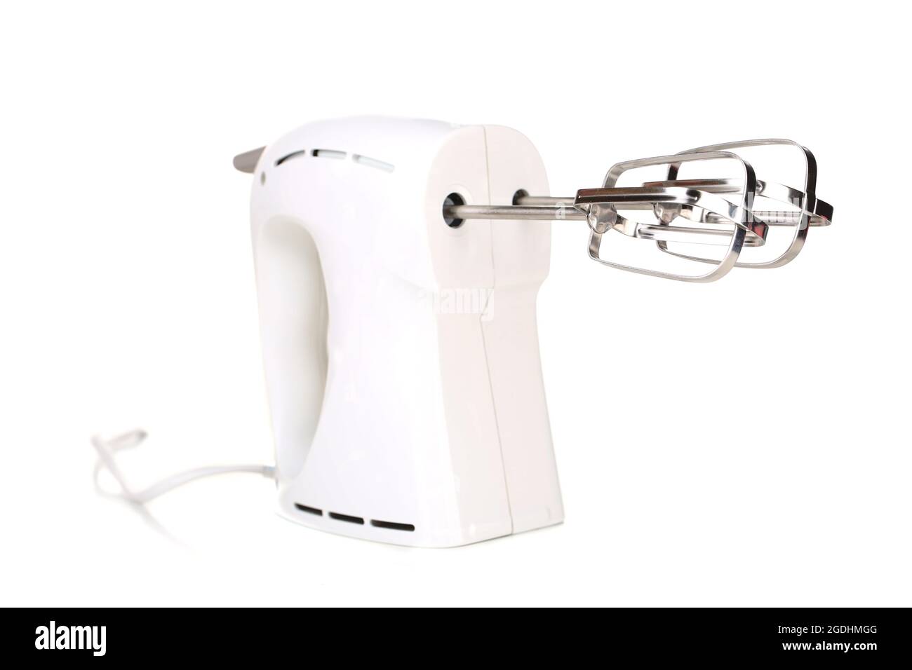 Modern electric mixer, isolated on white Stock Photo - Alamy
