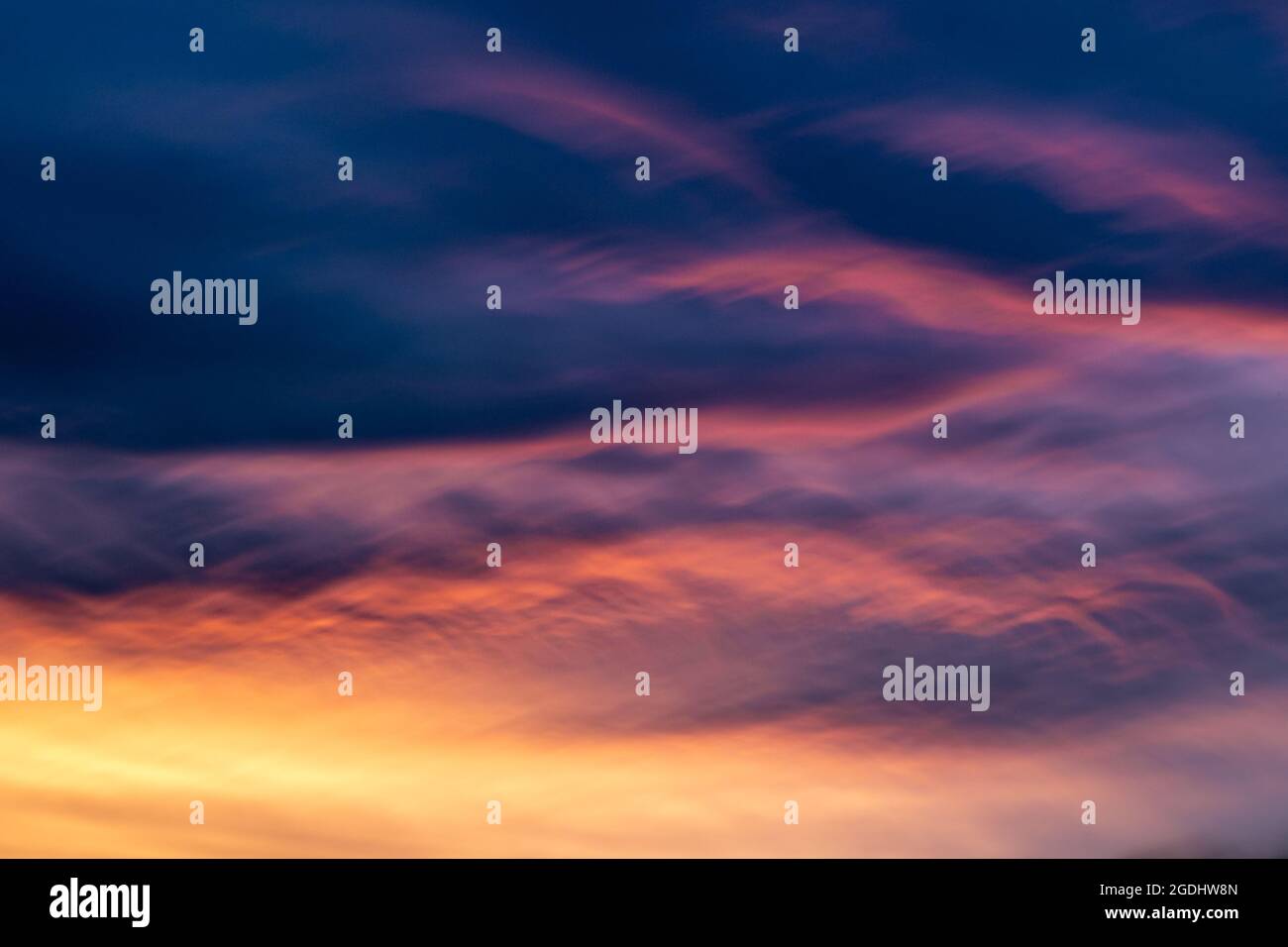 Abstract sunset of a spectacular sky full of clouds Stock Photo - Alamy
