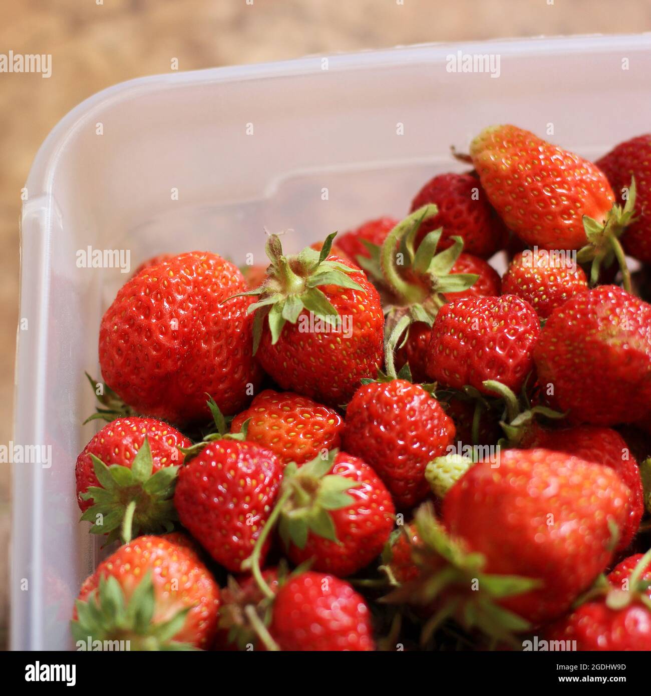 Strawberries in a box Stock Photo - Alamy